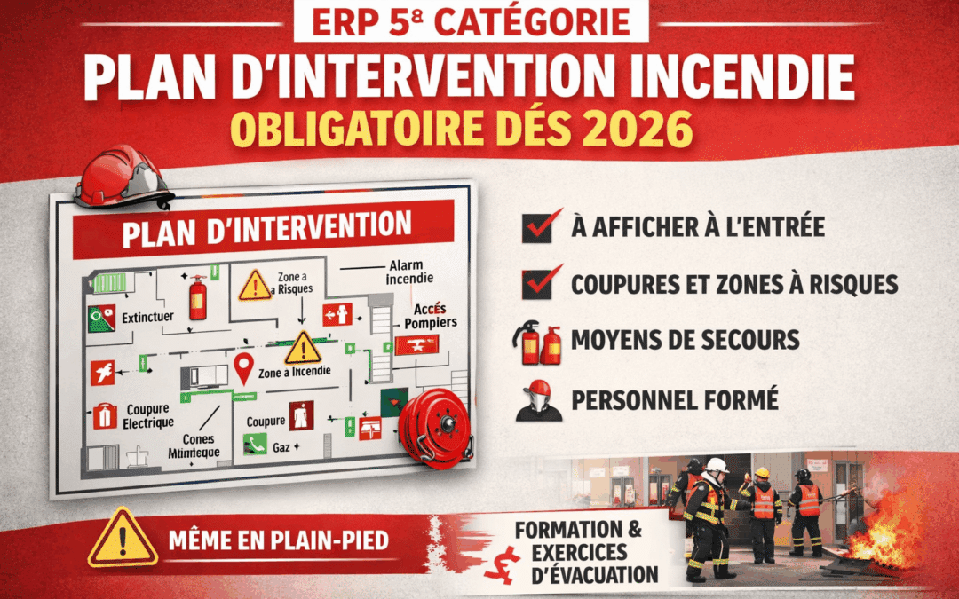 Plan d’intervention incendie : obligation 2026 pour les ERP 5